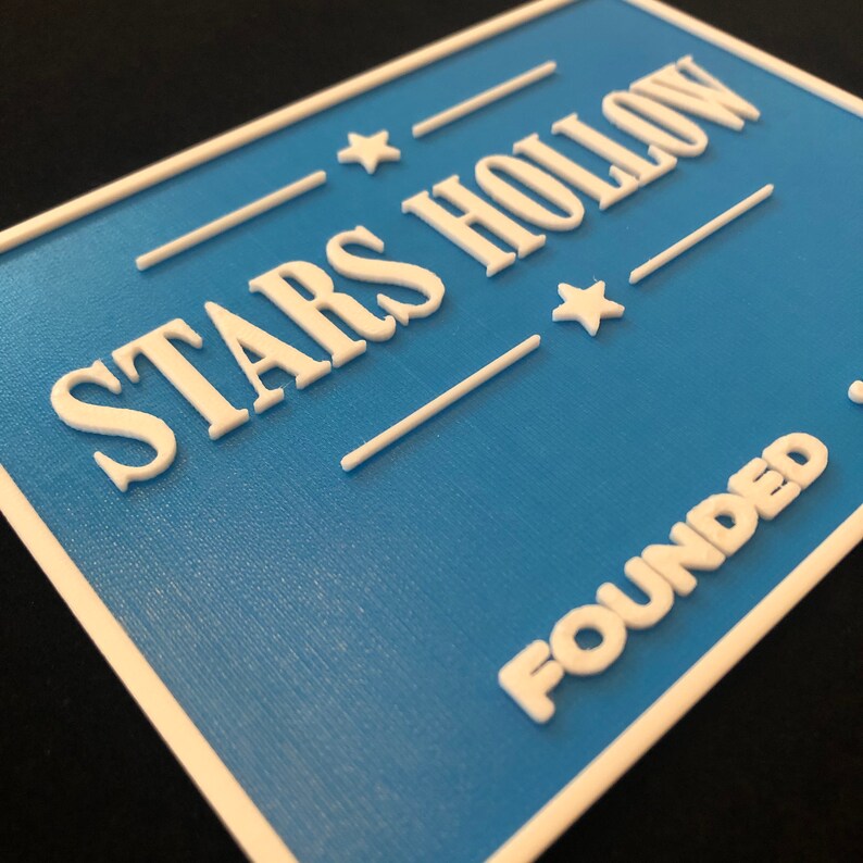 Stars Hollow Sign – 3D Printed Gilmore Girls Town Decor - Etsy