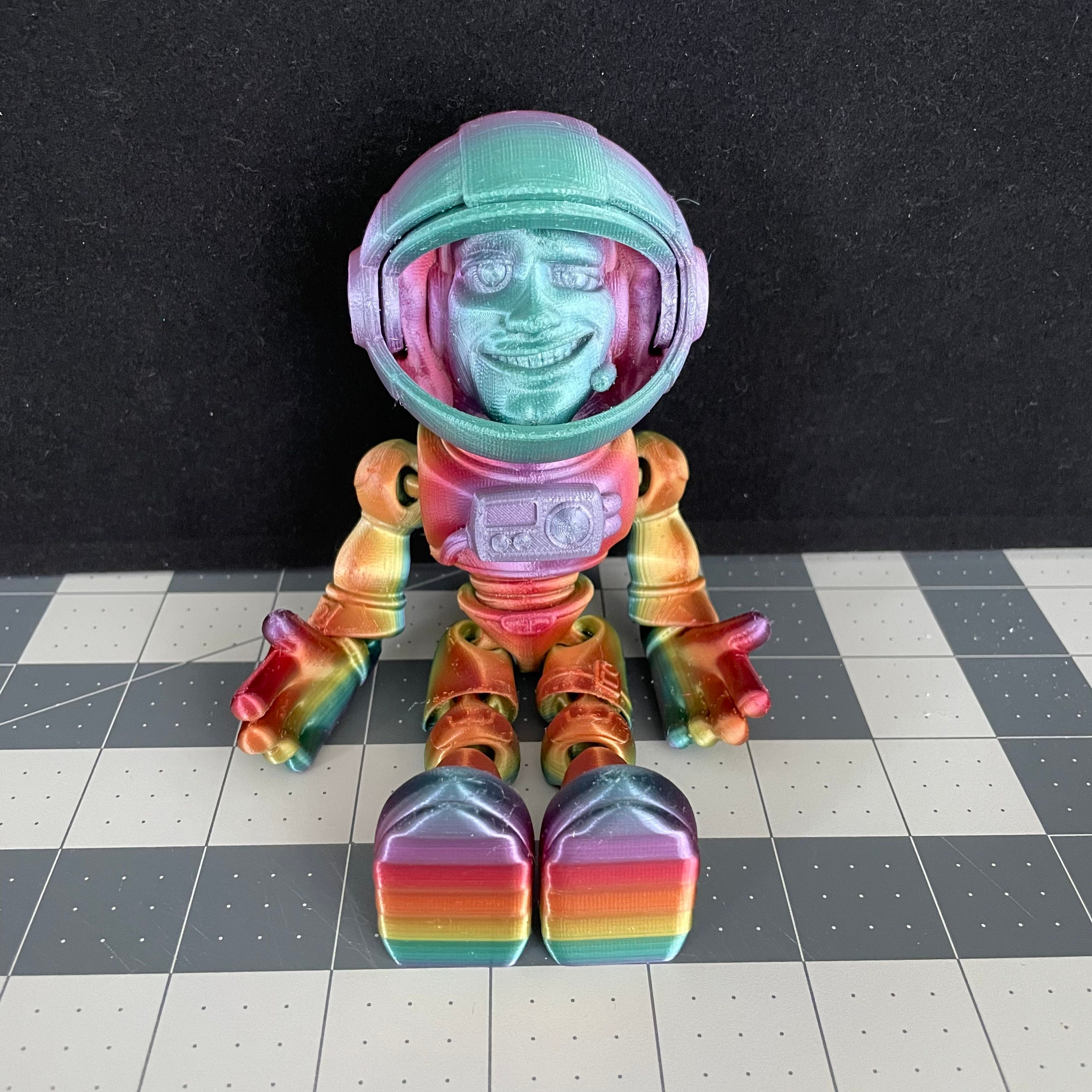 Astronaut From Flexi Factory 3D Printed Toys Rainbow Toys - Etsy