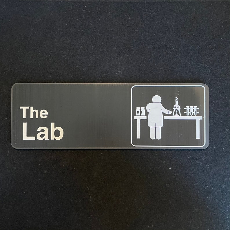 The Lab Sign Laboratory 3D Printed Sign Lab Door Sign - Etsy