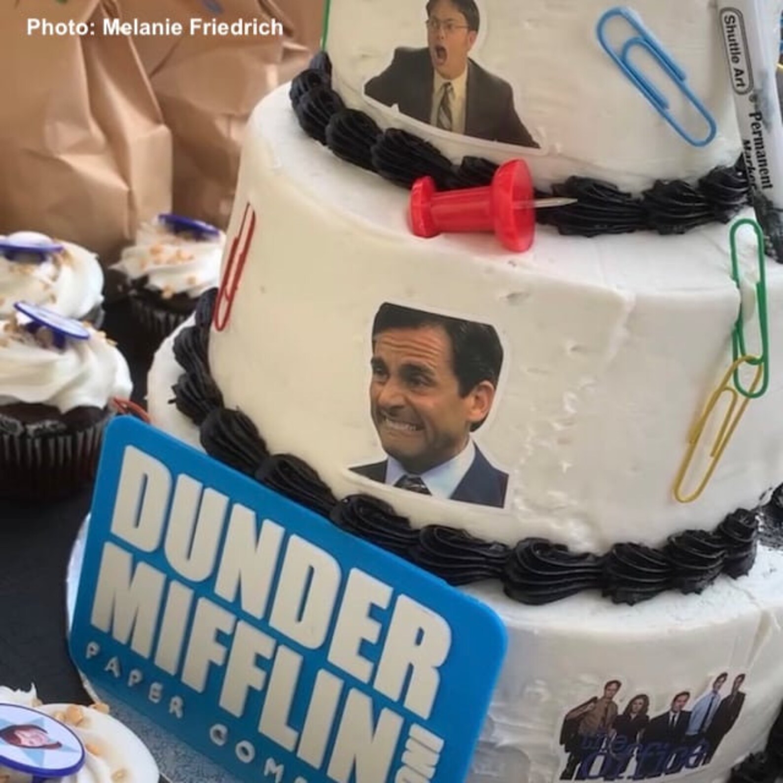 Blue “dunder Mifflin” Logo From Tv Show the Office | 3D Printed Sign ...