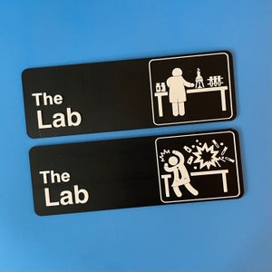 The Lab Sign | Laboratory 3D Printed Sign | Lab Door Sign | Lab Wall ...