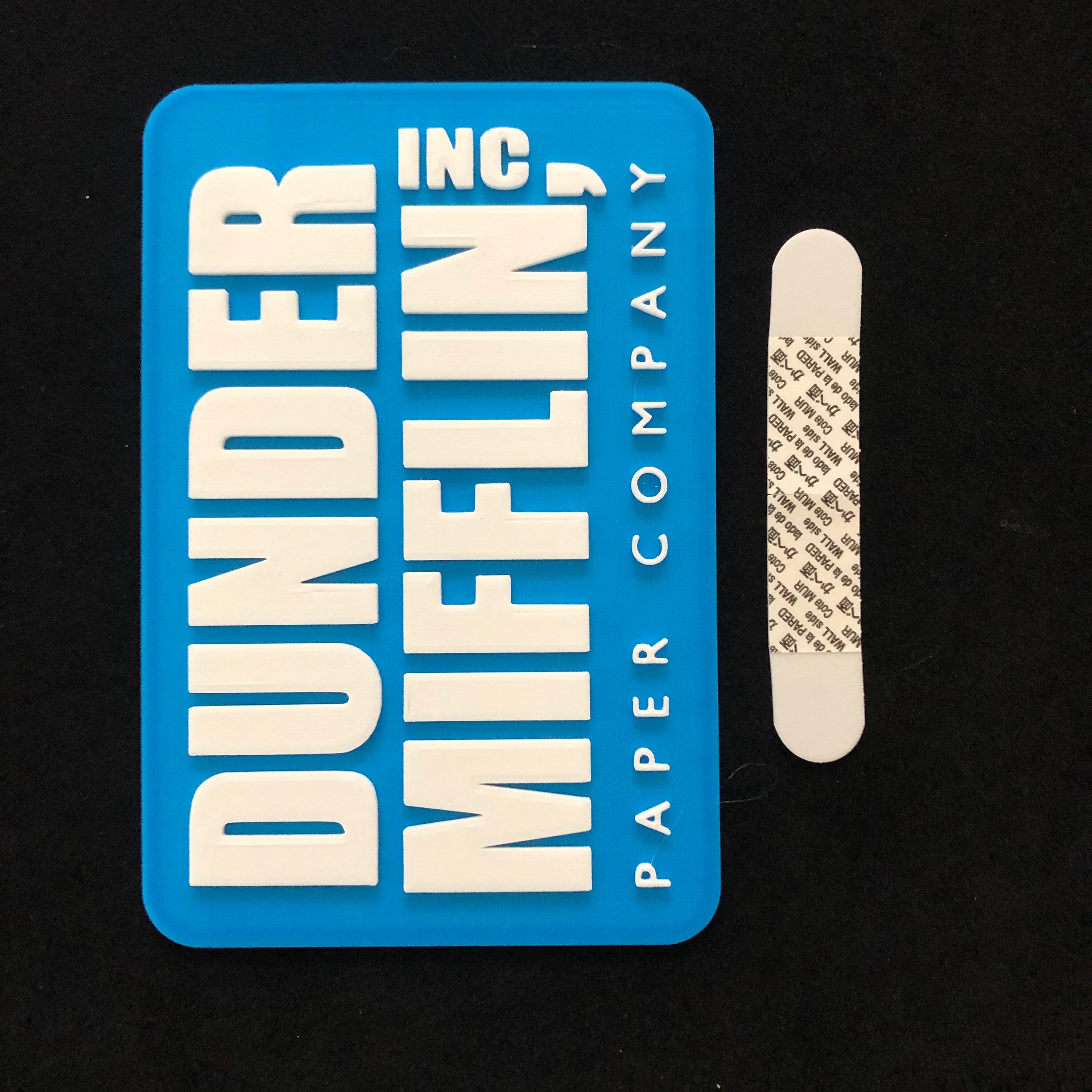 Blue dunder Mifflin Logo From Tv Show the Office 3D | Etsy