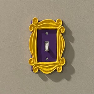 Friends' Inspired Peephole Frame Light Switch Cover Monica's Purple ...