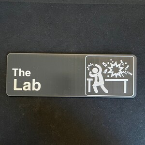 The Lab Sign Laboratory 3D Printed Sign Lab Door Sign - Etsy
