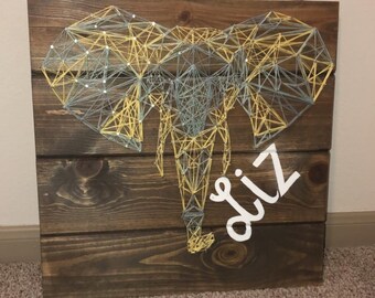 Elephant string art | Etsy