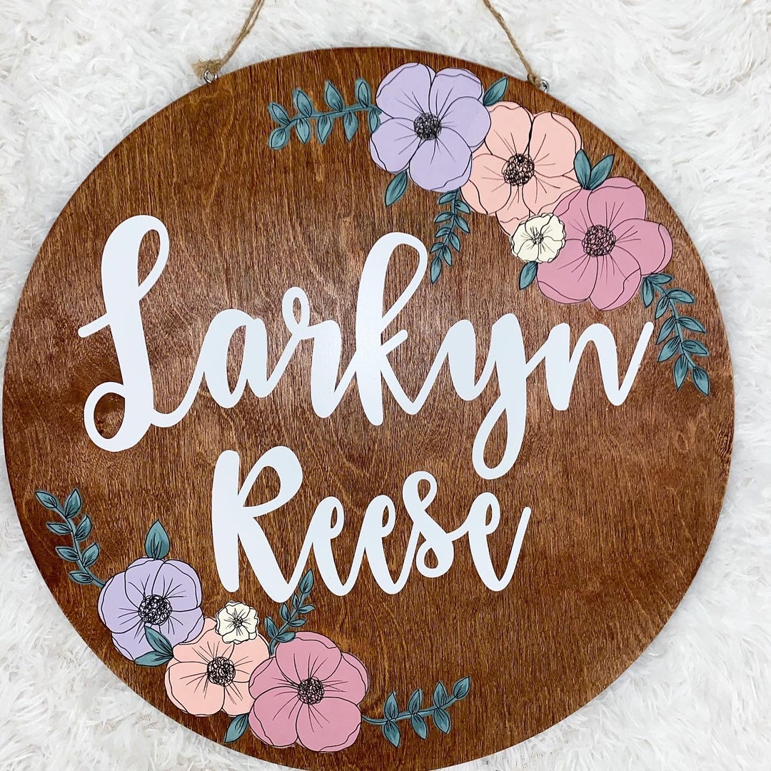 Reversible Baby Girl Welcome Sign - Etsy