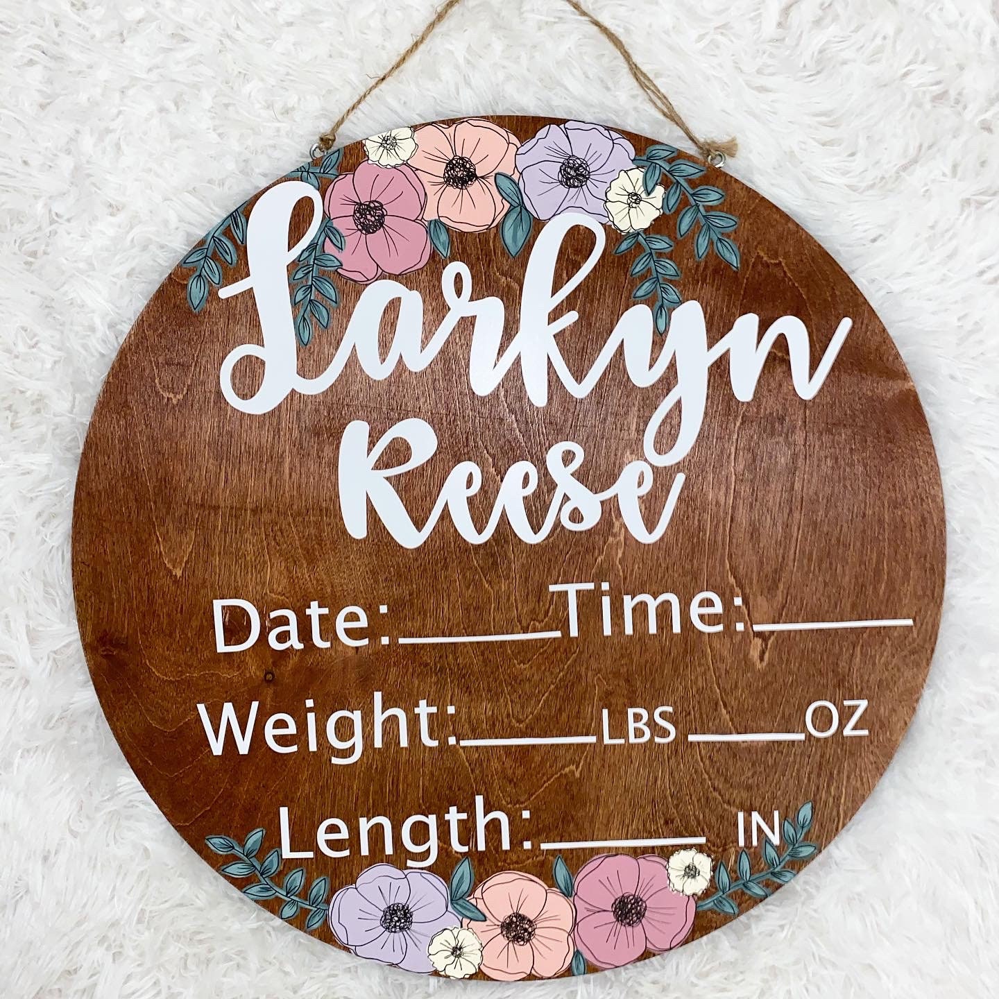 Reversible Baby Girl Welcome Sign - Etsy