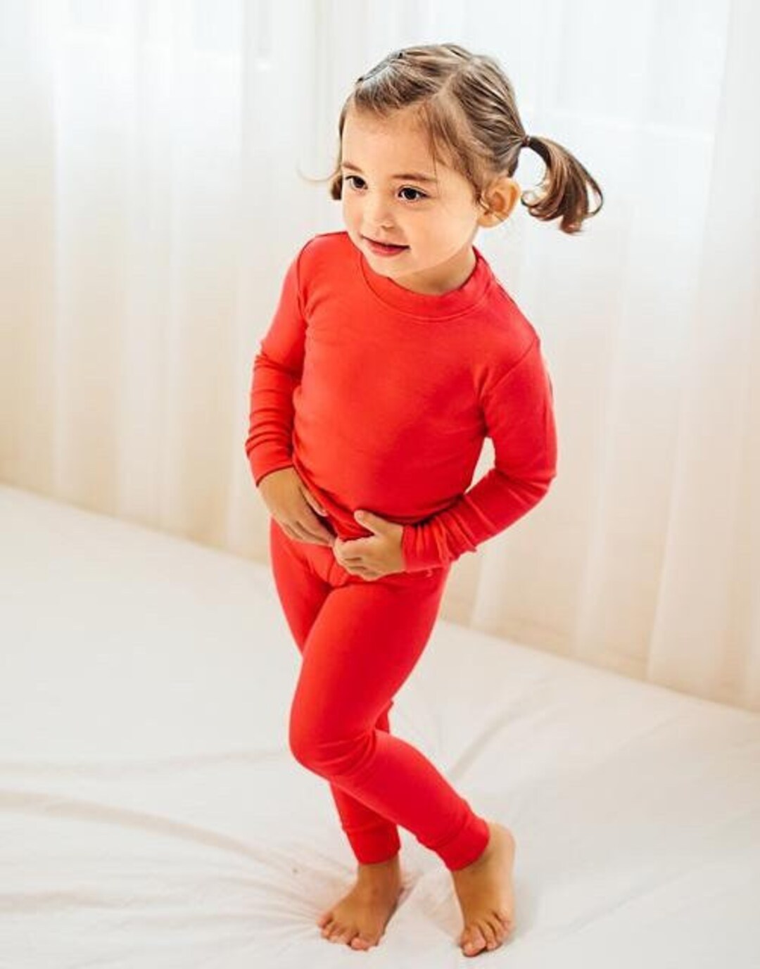 Modal Solid Color Kids Pajamas Baby Modal Pajama Set Toddler - Etsy