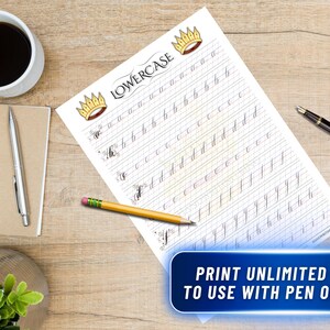 Calligraphy Practice Sheets - Lowercase 'a-z' - Etsy