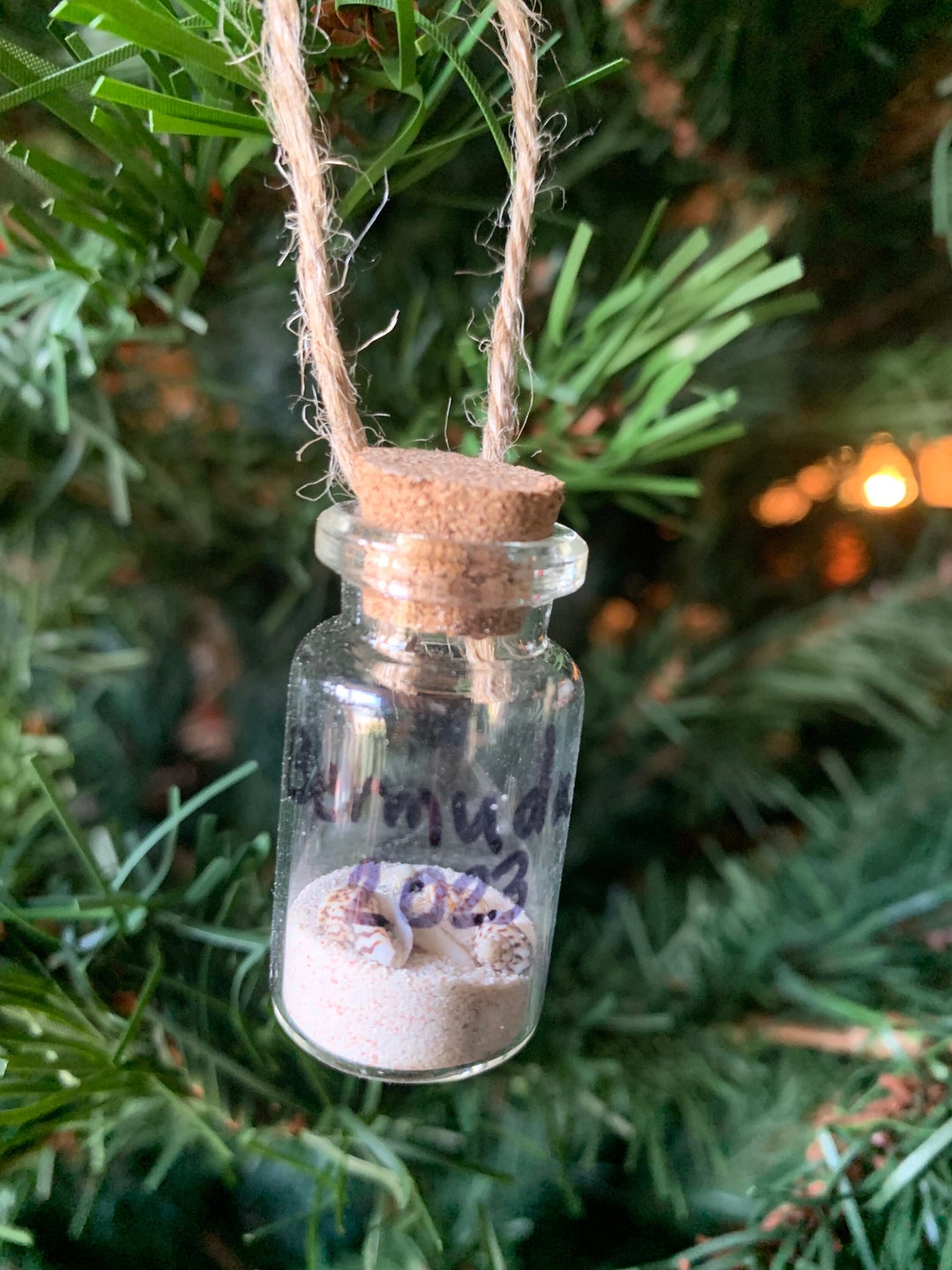 Bermuda Pink Sand Vial Christmas Ornament - Etsy