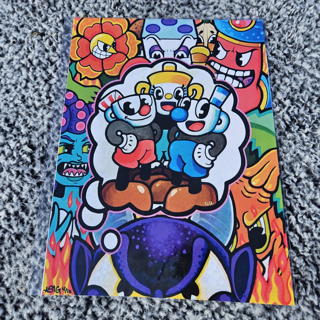 Cuphead Print - Etsy