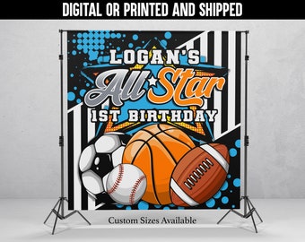 All Star Birthday Banner Printable Sport Banner for an All - Etsy Israel