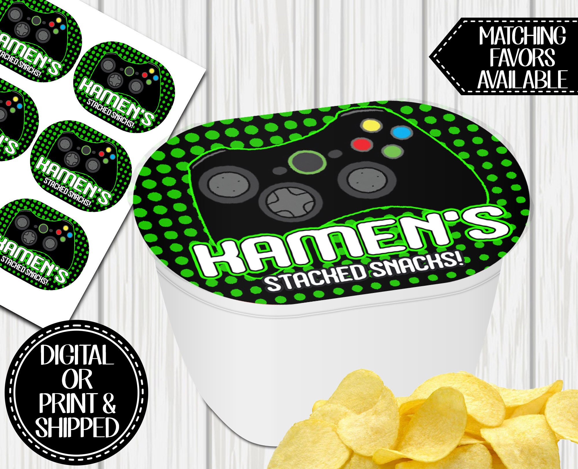 Gamer Stacked Snacks Gamer Birthday Gamer Party Gamer | Etsy