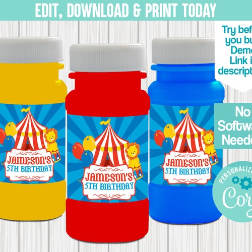 Circus Popcorn Favor Boxes Carnival Birthday Party - Etsy