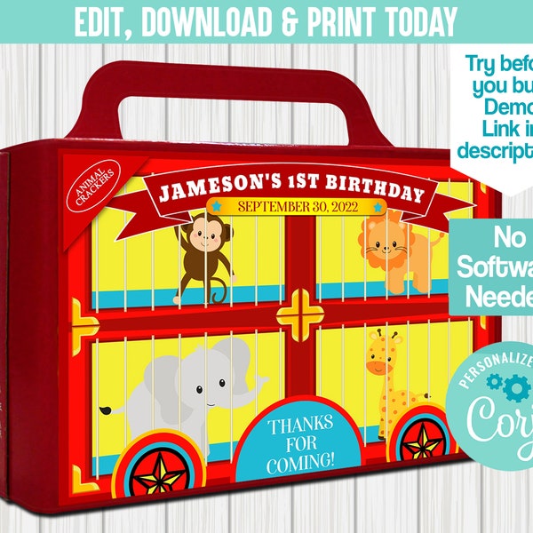 Animal Cracker Label - Etsy