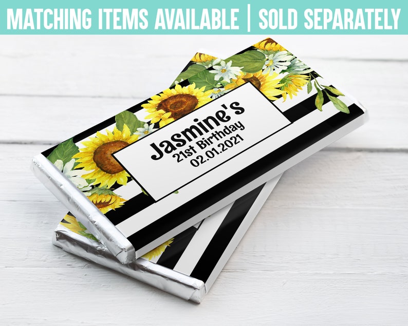 Editable Sunflower Water Label/ DIY/ Instant Download/ - Etsy