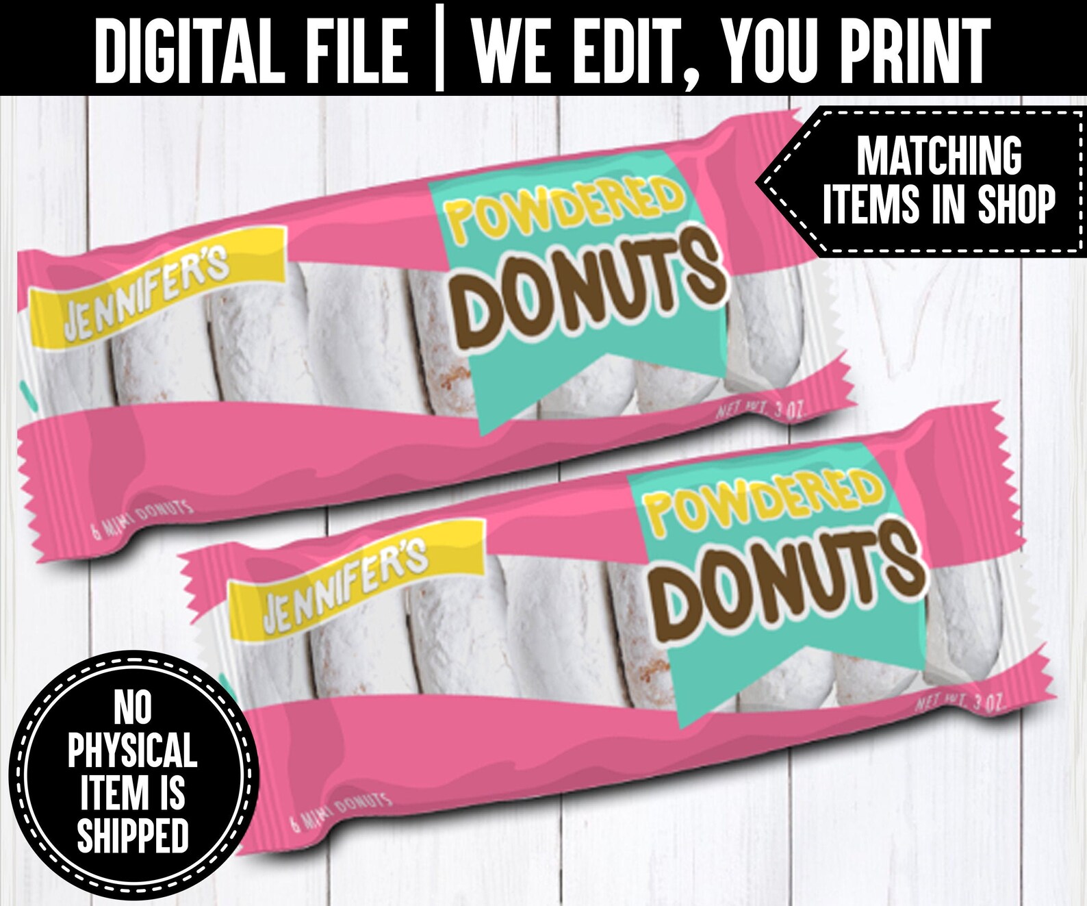 Donut Favors Donut Label Donut Birthday Donut Grow Up Two | Etsy