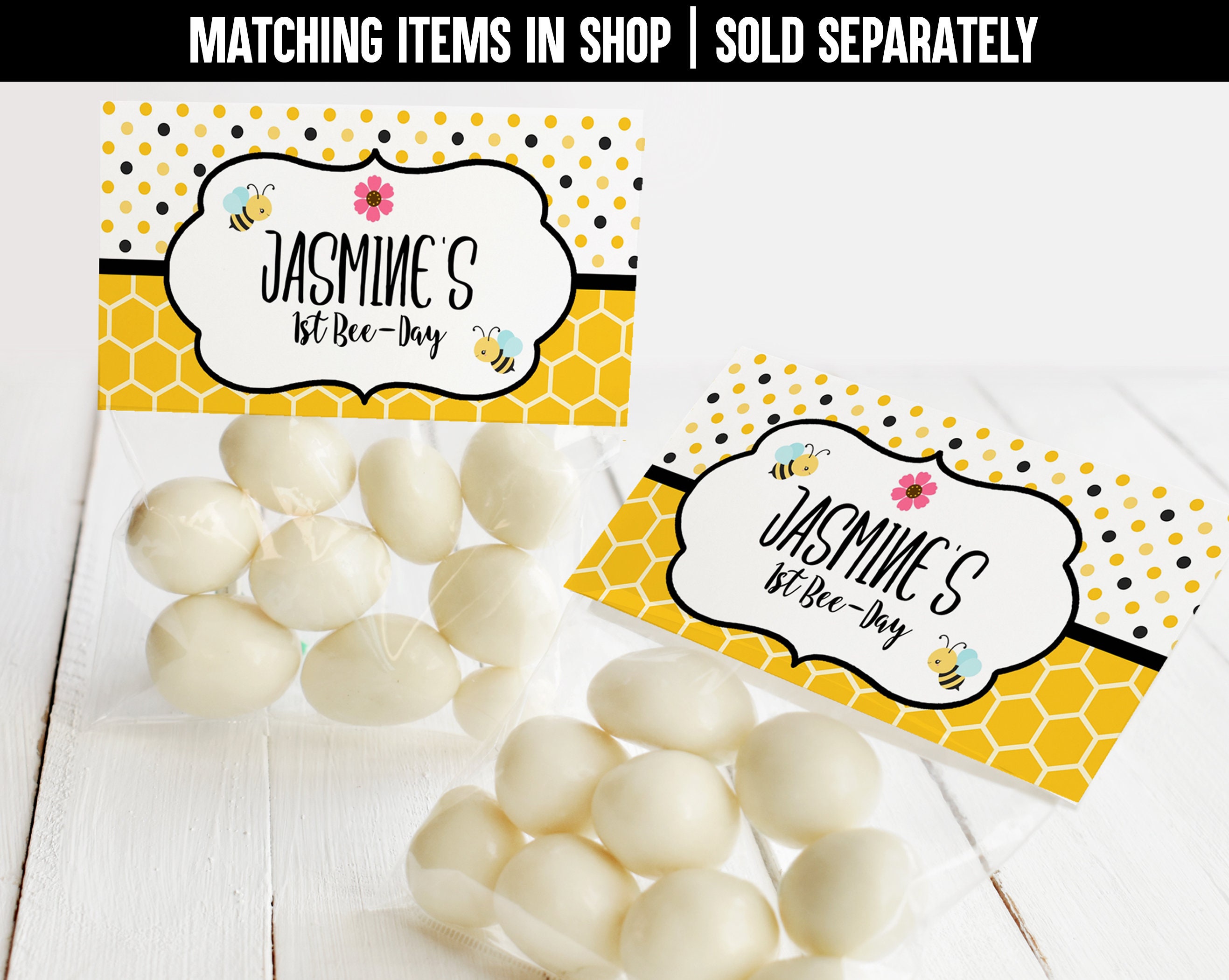 Editable Bee Label Instant Download Printable Round Label - Etsy