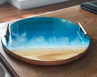 Resin Ocean Tray With Real Sand and Shells Beach Decor - Etsy