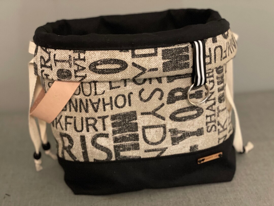 Medium Personalized Knit Project Bag With Drawstring. Fully Lined With ...
