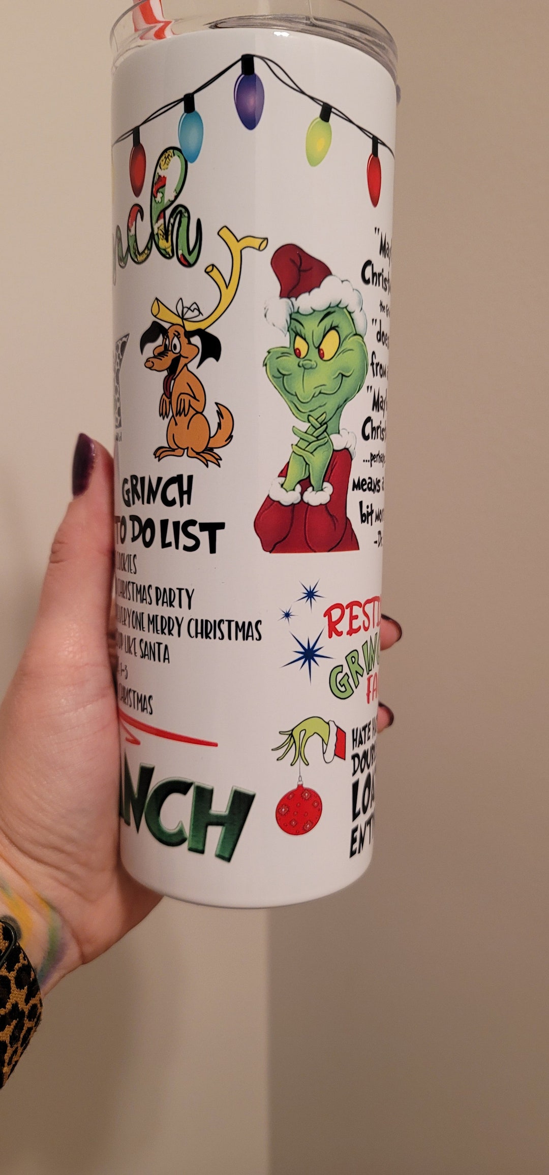 THE GRINCH Sublimation Tumbler 20 Oz - Etsy