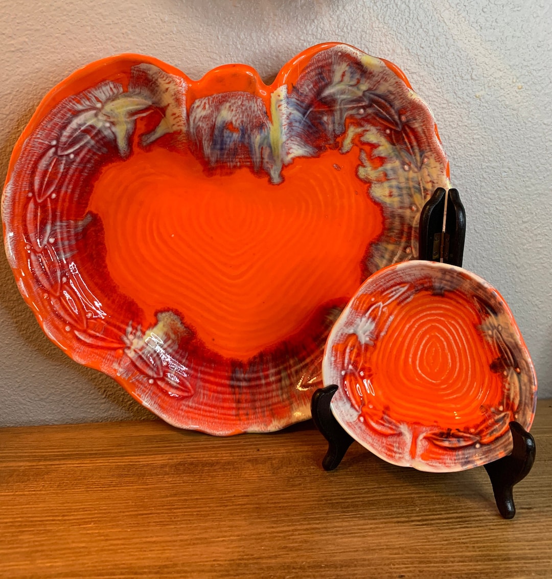 Vintage MCM Chip and Dip Bowl Set From Maurice Ceramics of - Etsy