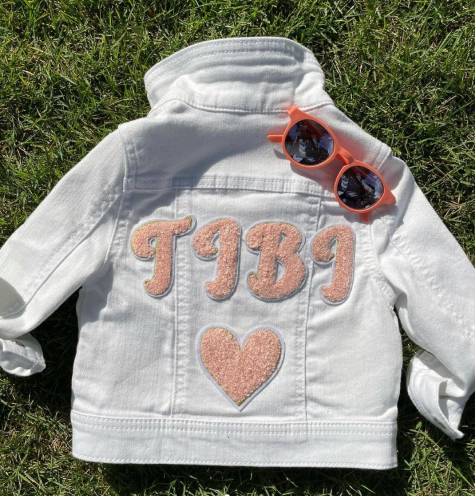 NAME ONLY - Custom Jean Jacket W/ Letter Patches (unlimited Letters ...