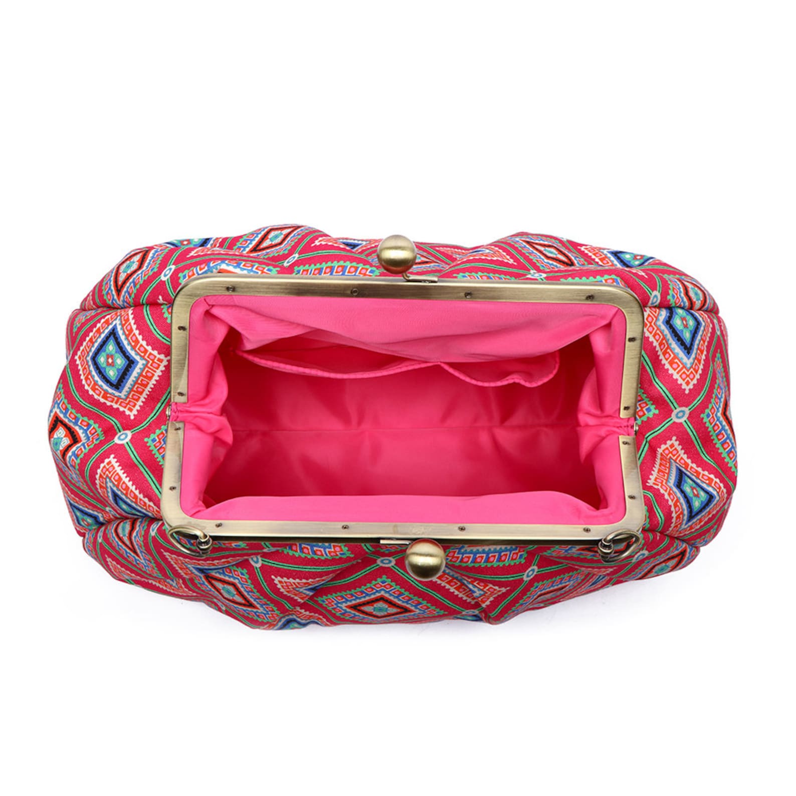 Exclusive Handmade Frame Clutch, Cotton Handbag With Unique Pattern ...