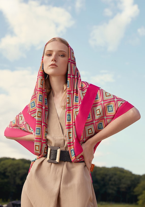 Large silk bandana store