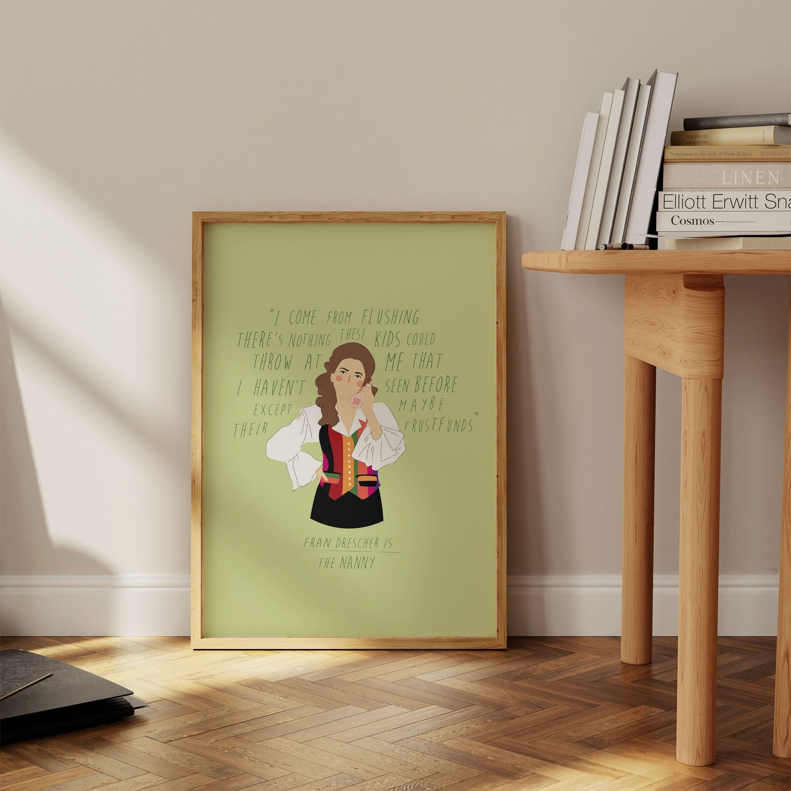 The Nanny Illustration, 90 Sitcom Printable Wall Art, the Nanny Poster ...
