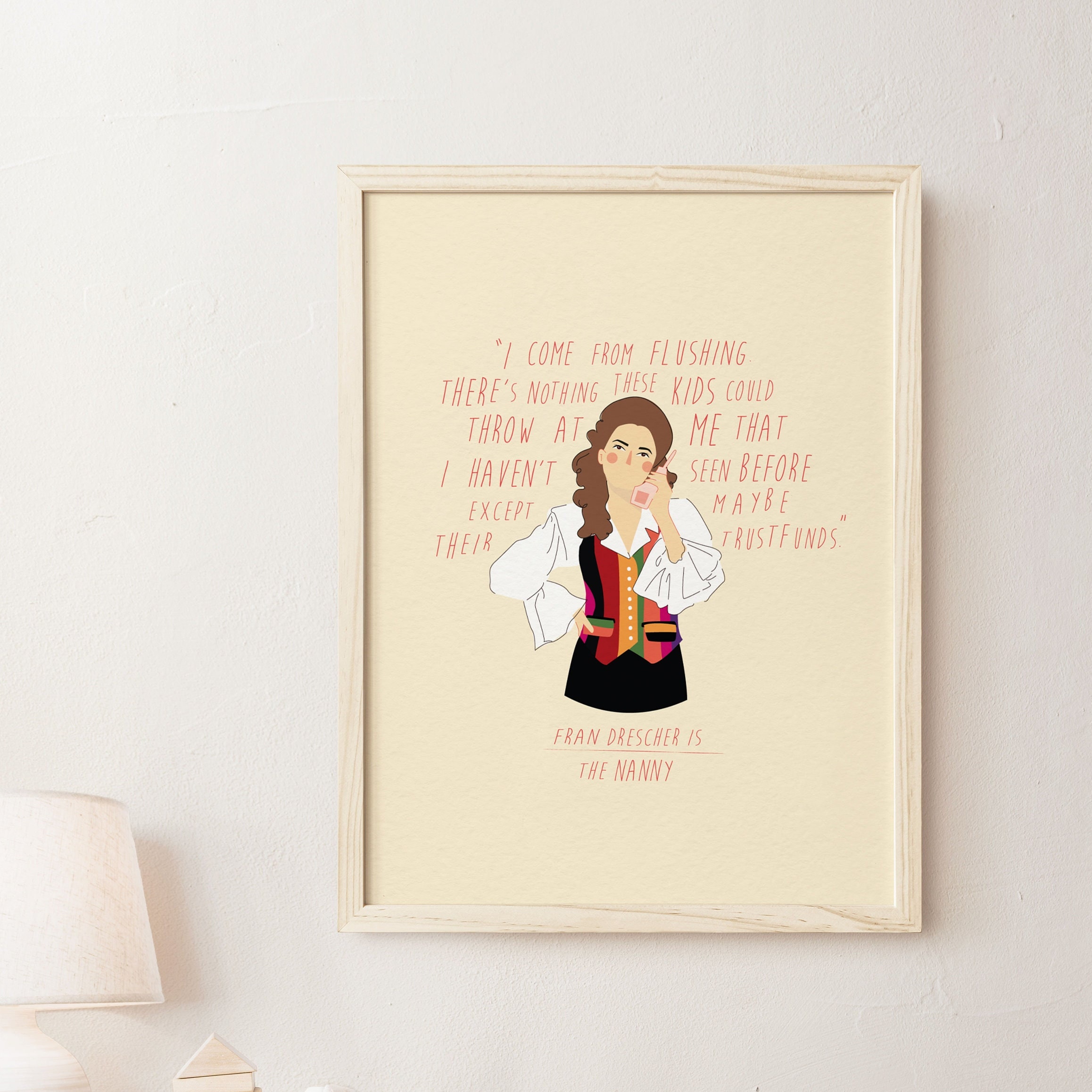 The Nanny TV Show Printable Poster, Fran Fine Outfits Print, 90 Sitcom ...