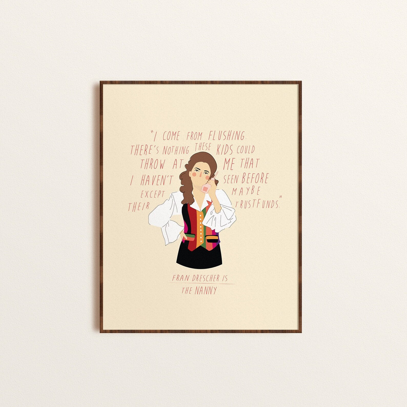 The Nanny TV Show Printable Poster, Fran Fine Outfits Print, 90 Sitcom ...