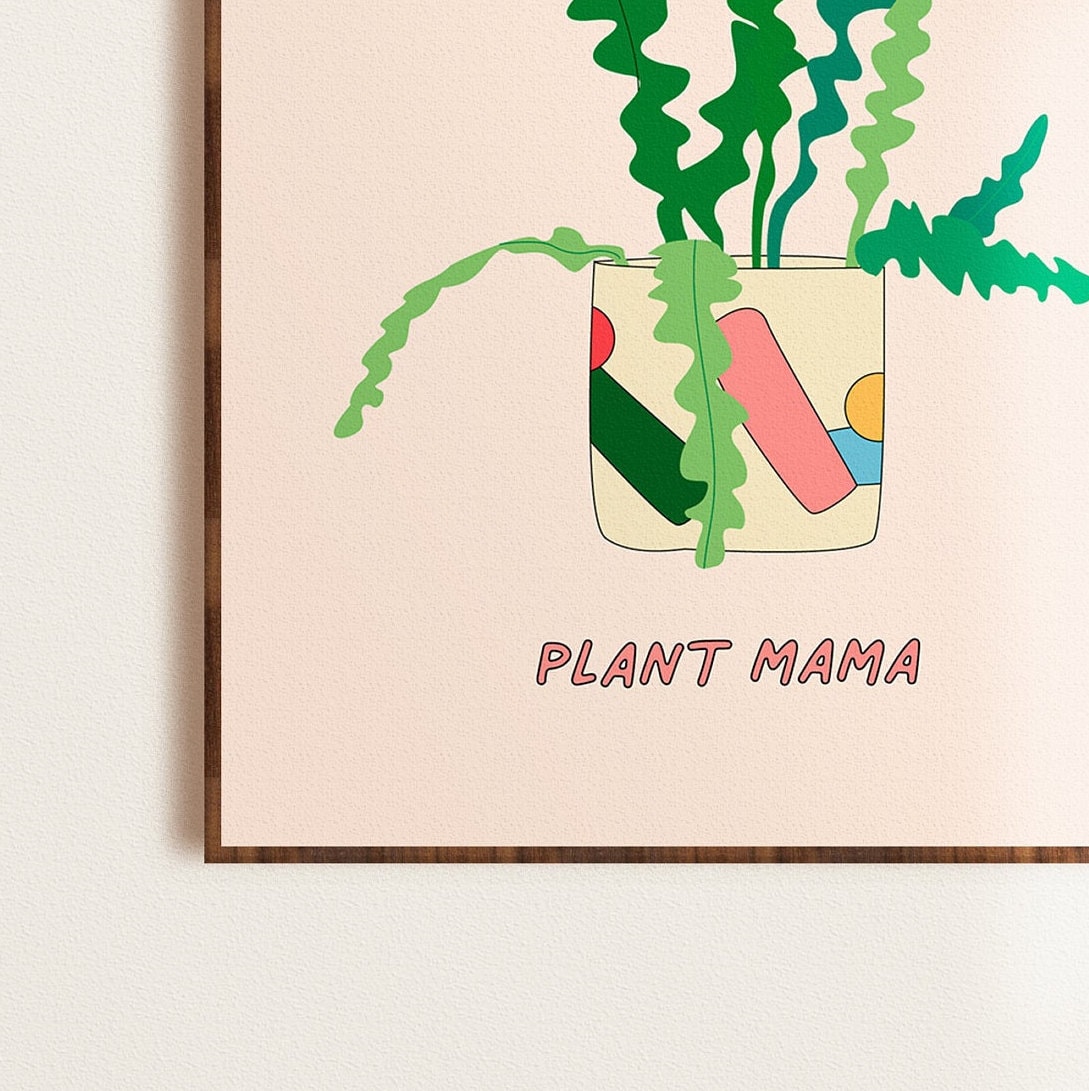 Plant Mama, Plant Lady Print, Botanical Wall Art Printable, Gardener ...