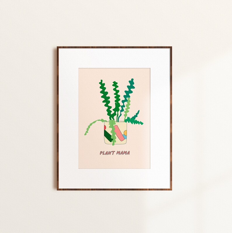 Plant Mama, Plant Lady Print, Botanical Wall Art Printable, Gardener ...