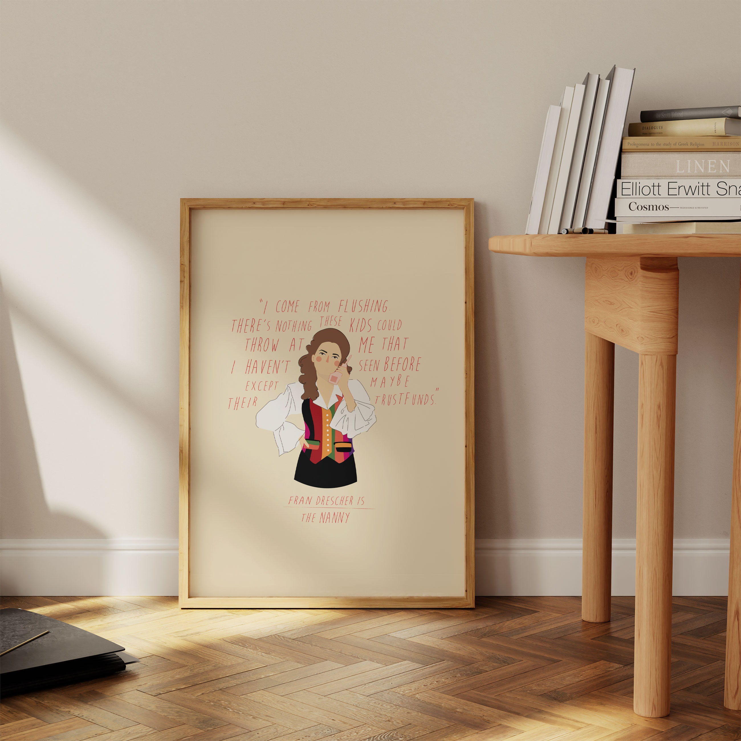 The Nanny TV Show Printable Poster, Fran Fine Outfits Print, 90 Sitcom ...