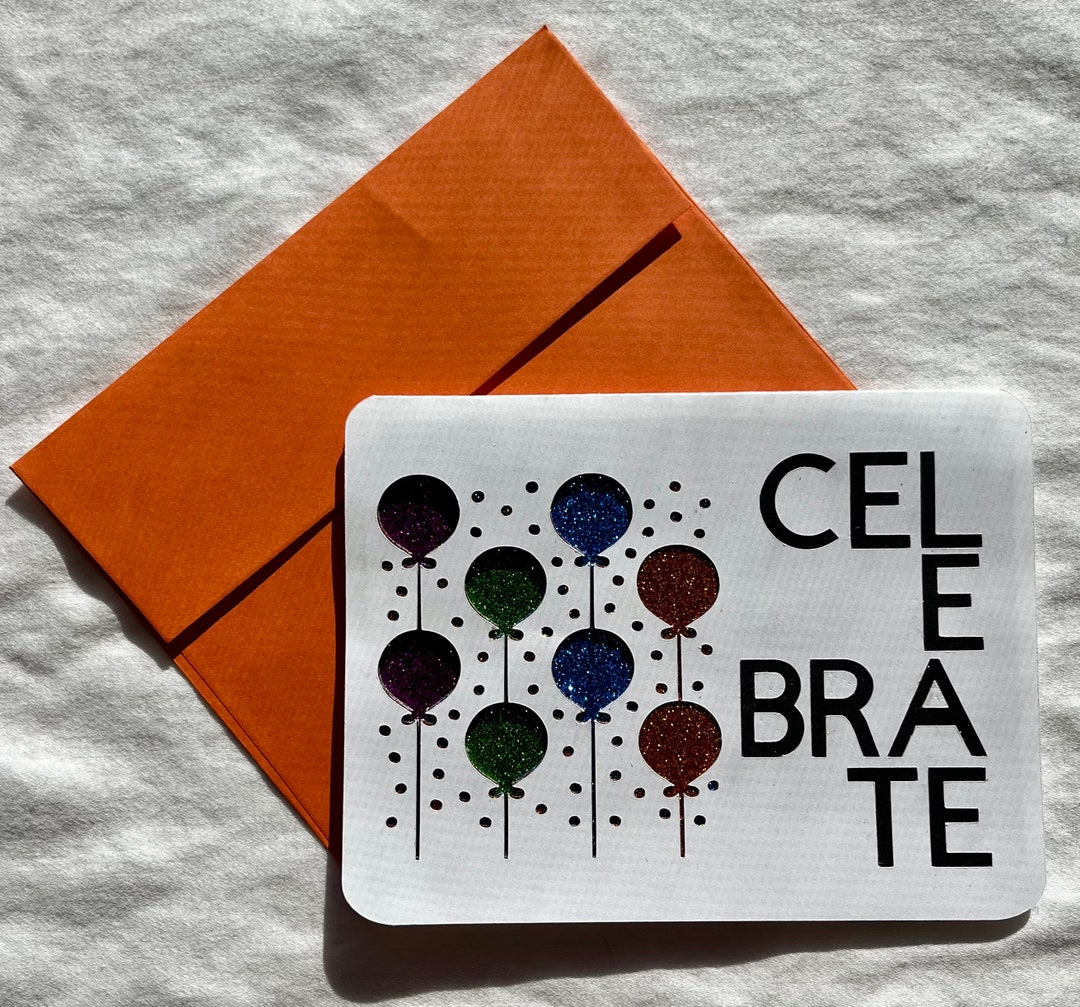 Celebrate Birthday Card - Etsy