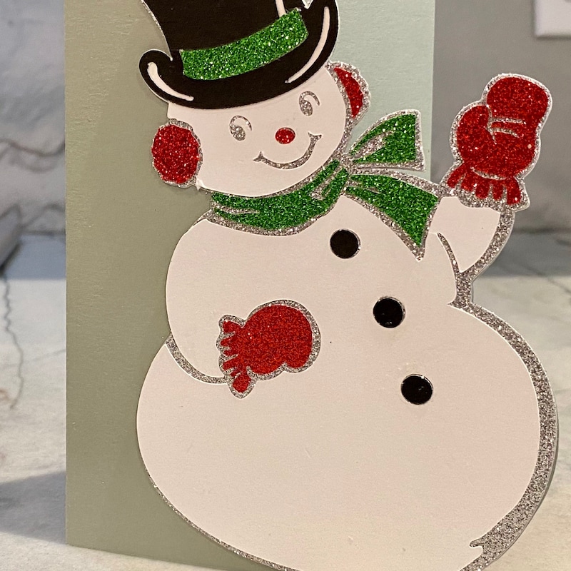 Snowman Card - Etsy