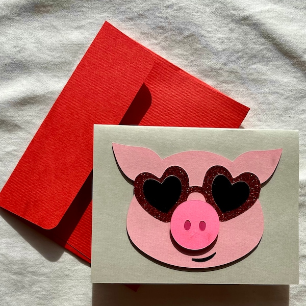 Pig Card - Etsy