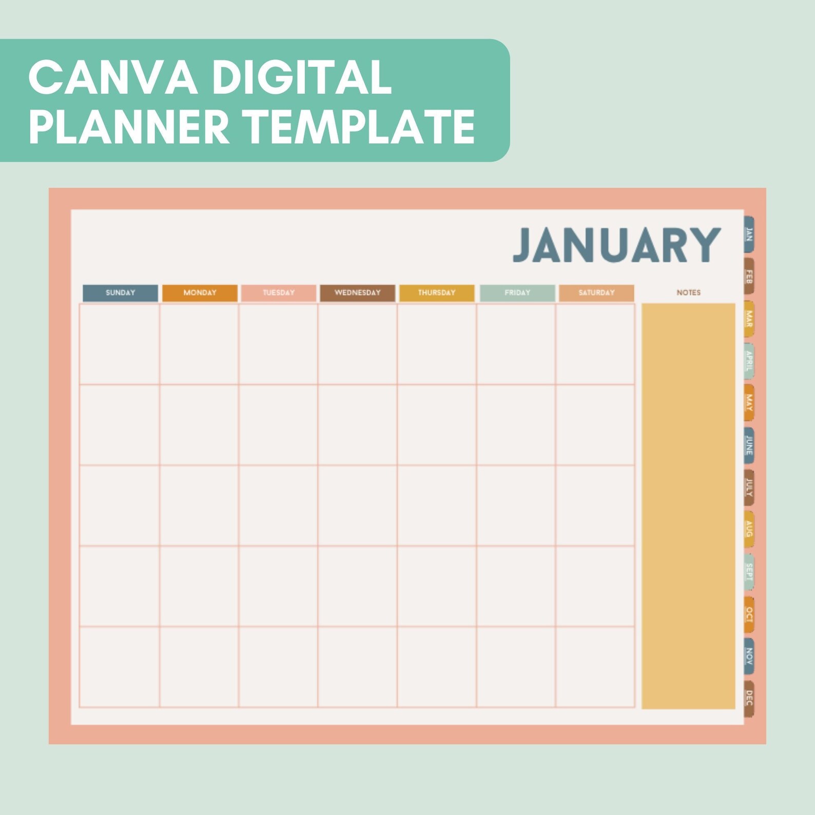 Canva Digital Planner Template DIY Digital Planner Template | Etsy
