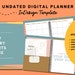Digital Planner Template for Indesign Blue, DIY Digital Planner ...