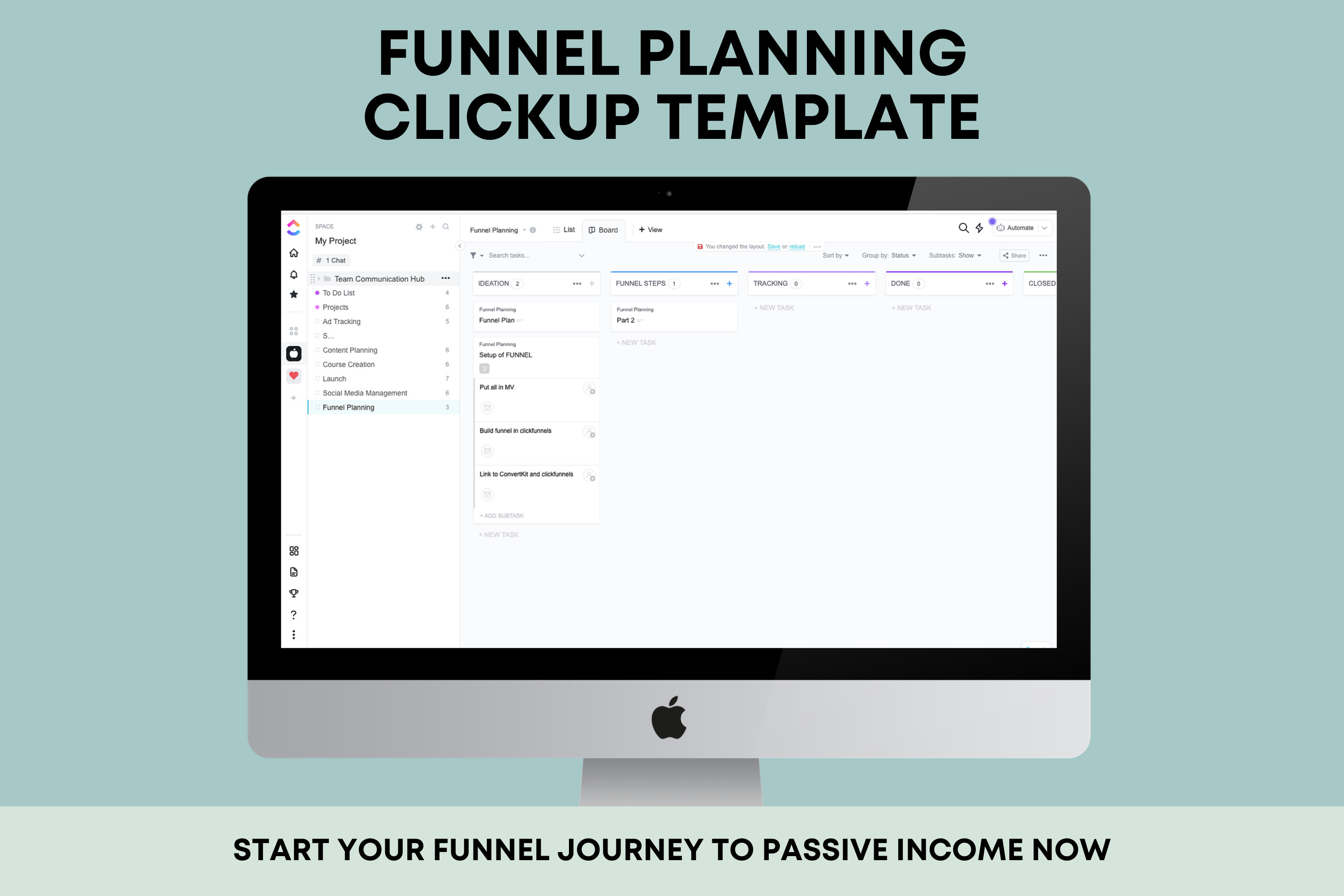 Funnel Planning Template, Funnel Planning Clickup Template, Clickup ...