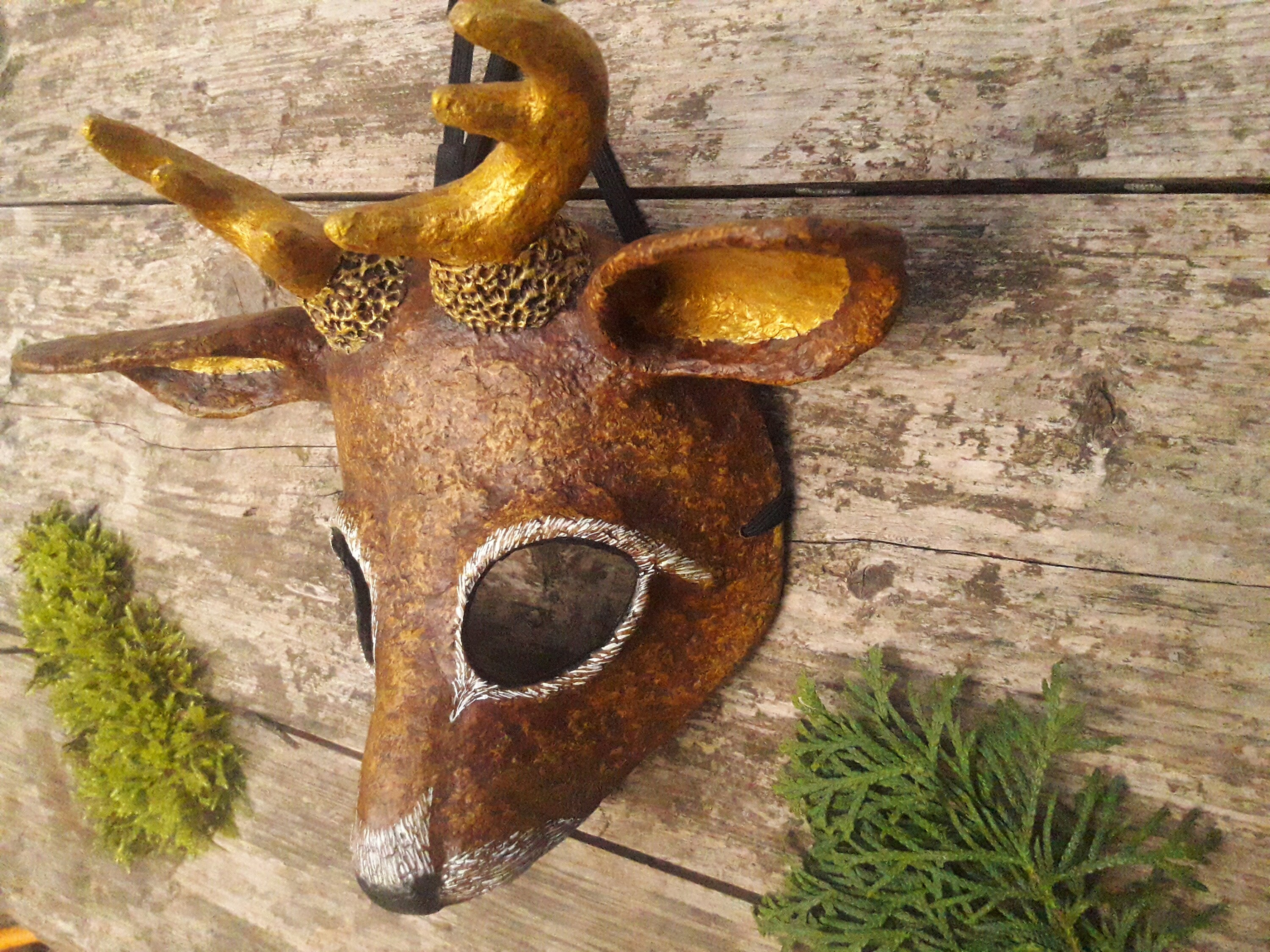 Masquerade Mask. Deer Mask. Carnival Mask. Paper Mache. - Etsy UK