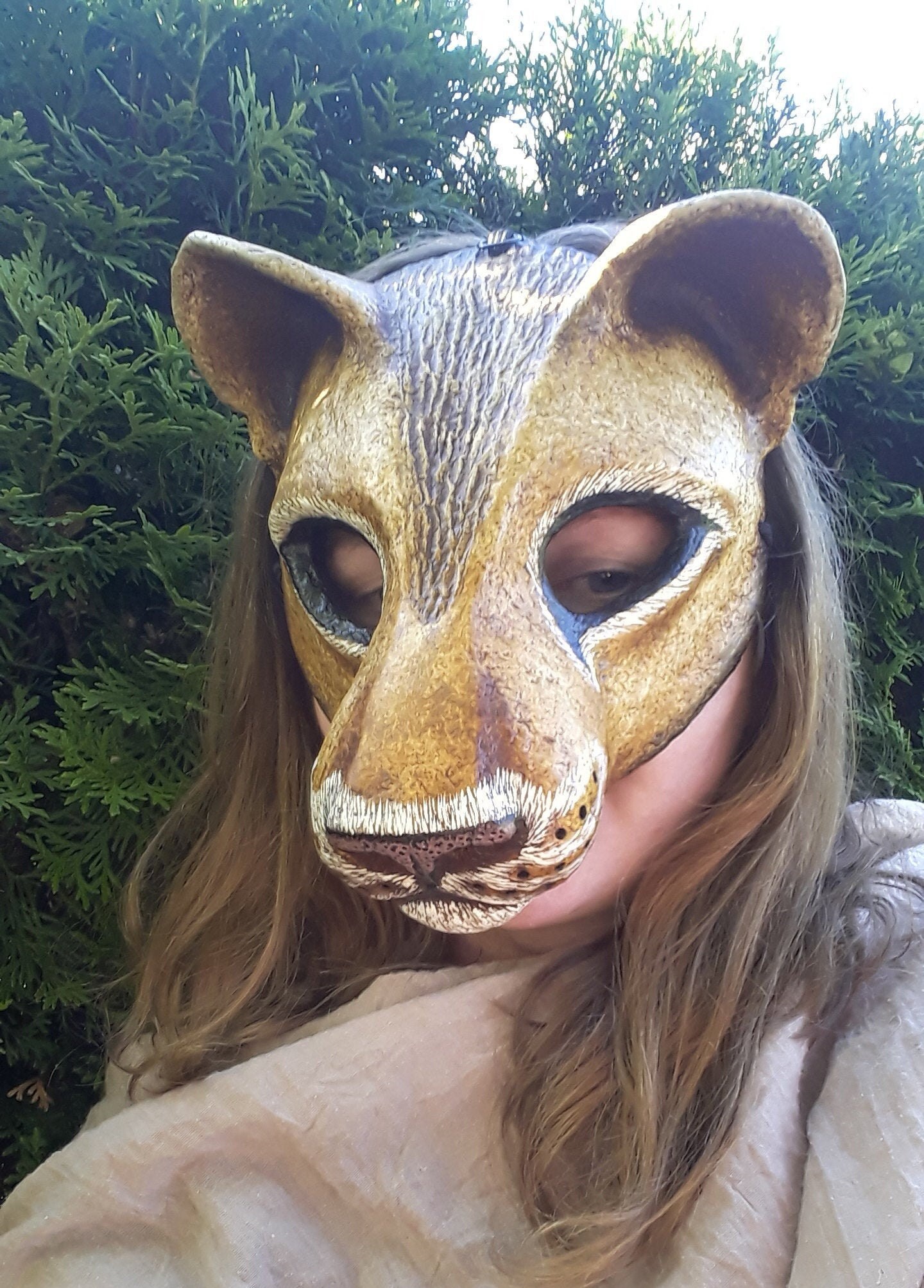 Lioness Mask for Women. Paper Mache Masquerade Mask. Animal Mask - Etsy