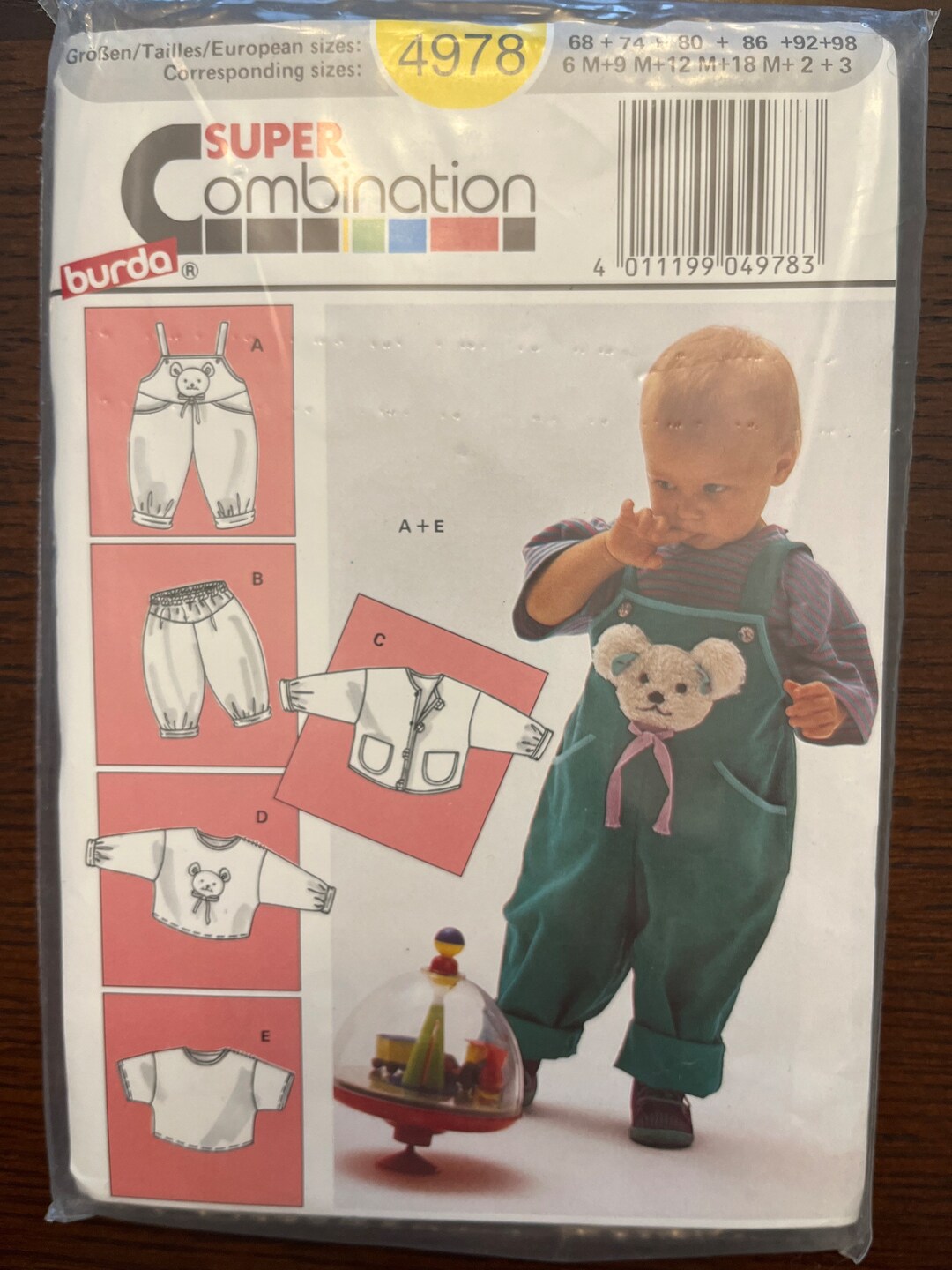 Toddler Overalls Pants and Top Girls Boys Unisex Sewing Pattern Burda ...