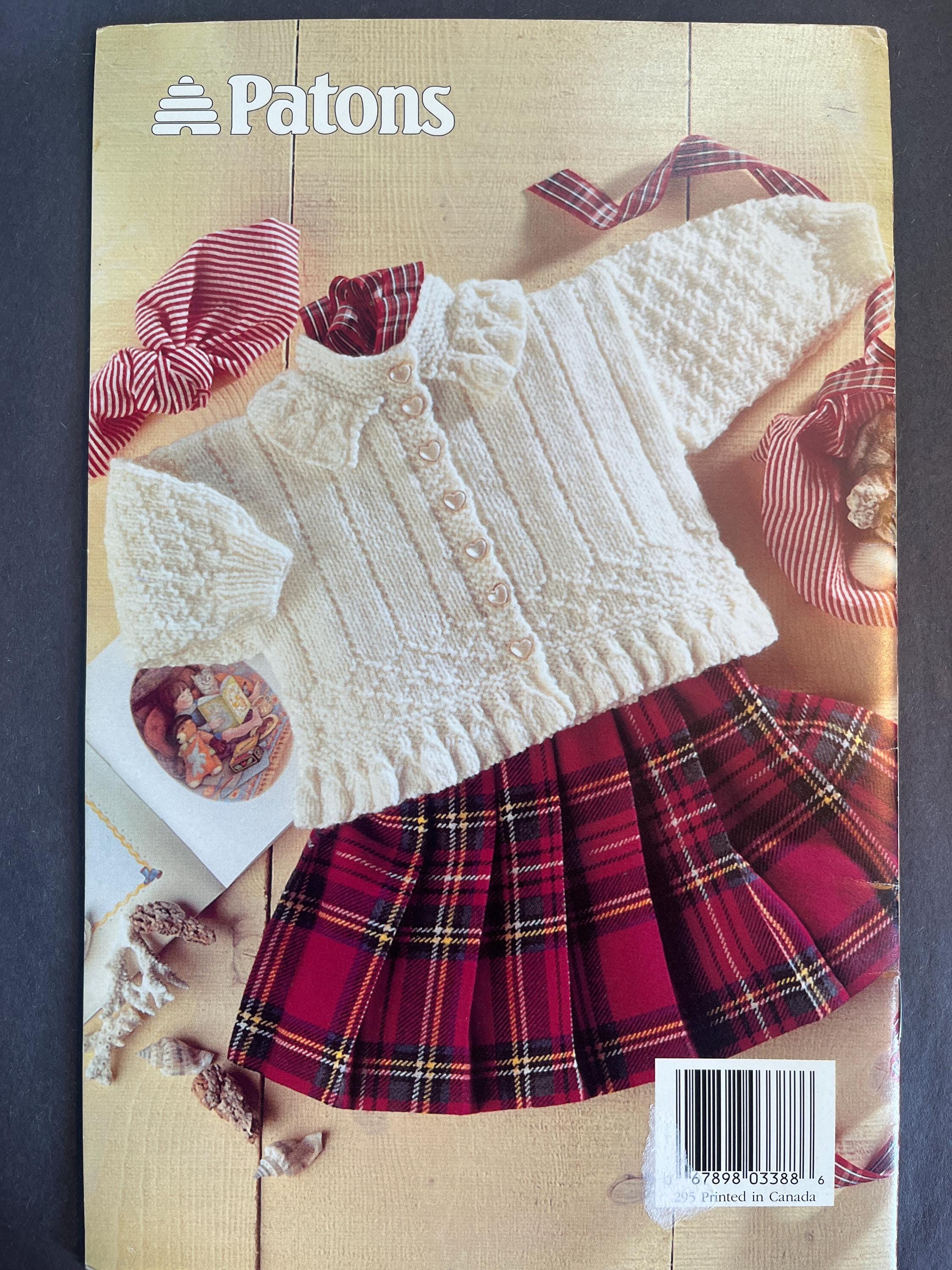 Infant Toddler Knitting Pattern Book Patons Red White and Blue Beehive ...