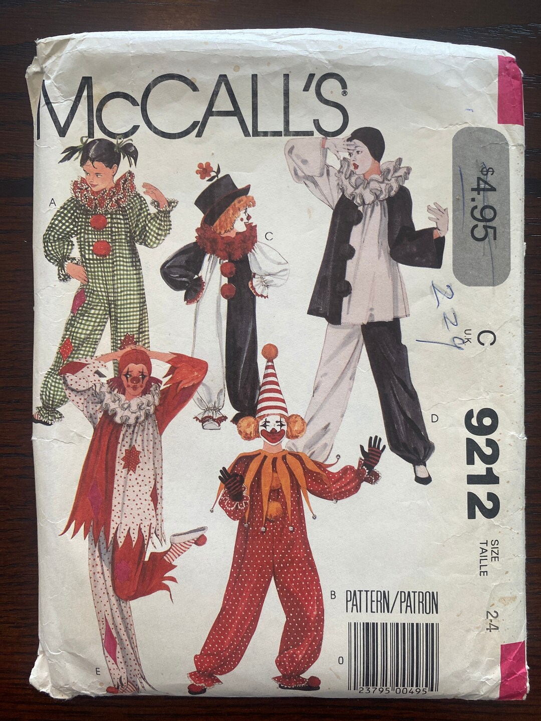 Clown Costumes Girls Boys Childs Halloween Costume Dress up Sewing ...