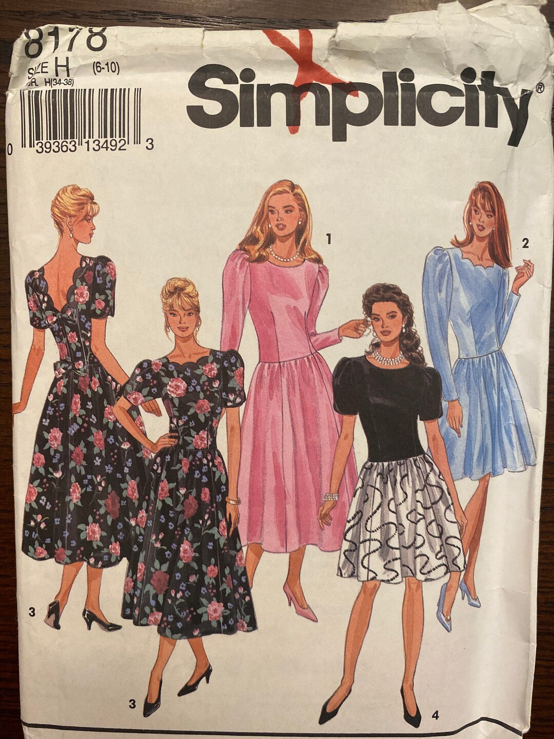 Semi Fitted Bodice Dress in Two Lengths Womens Misses Sewing Pattern ...