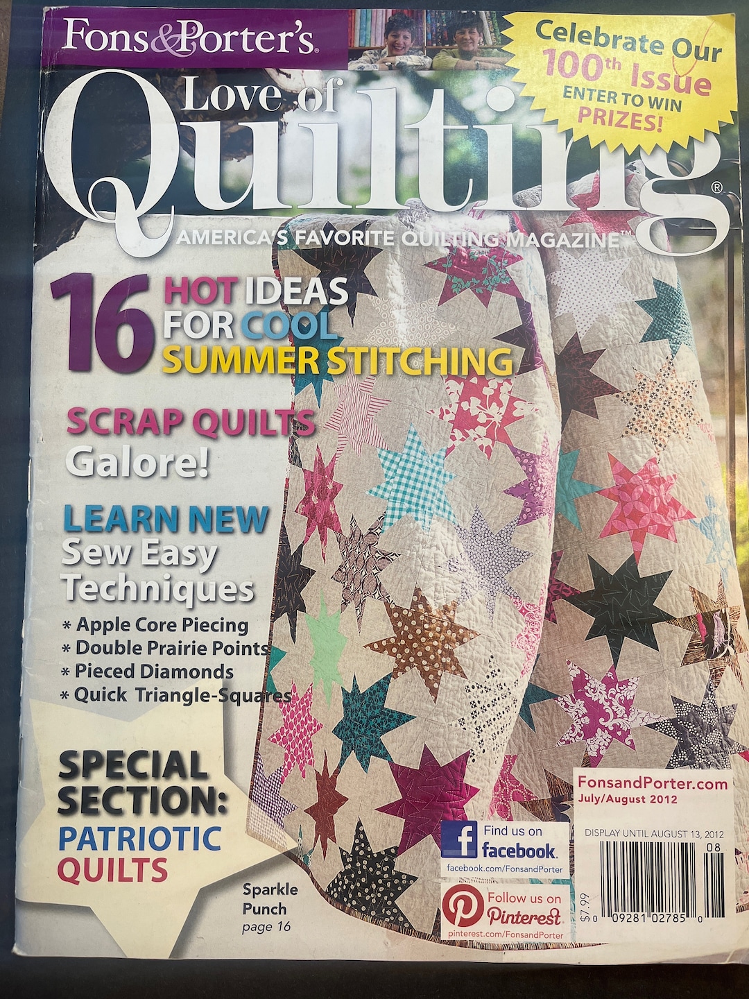 Fons & Porters Love of Quilting Magazine Quilt Pattern Instruction July ...