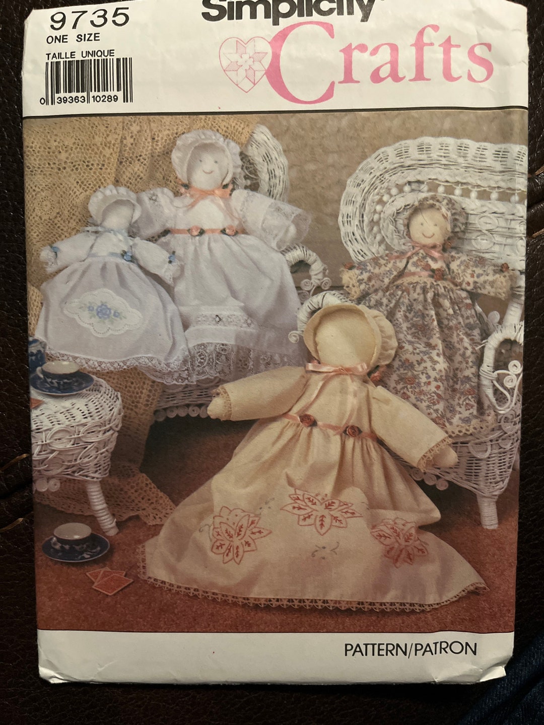 Heirloom Doll and Clothes Sewing Pattern Simplicity Crafts 9735 Uncut ...