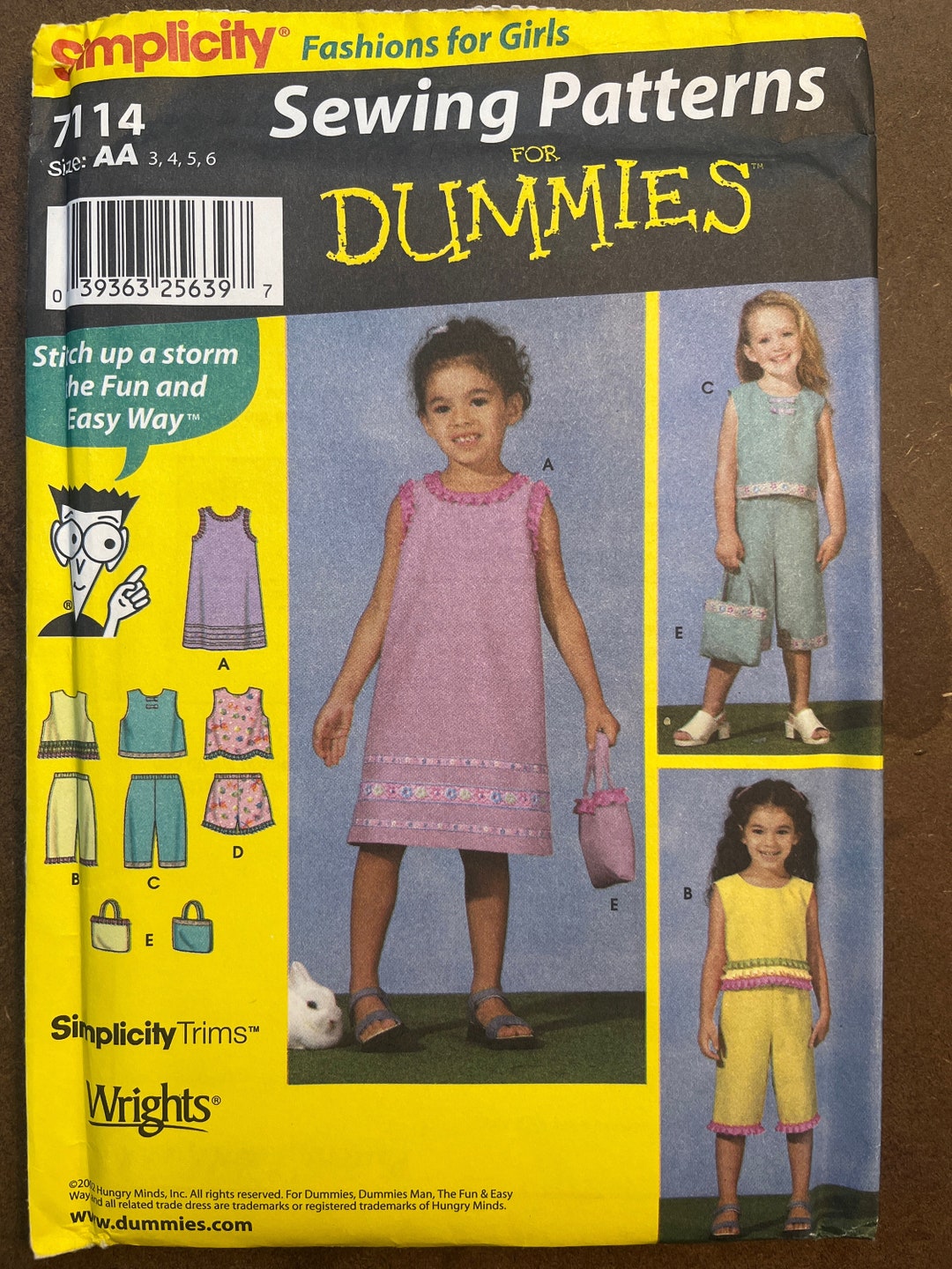 Sleeveless Dress Tops Capri Pants Shorts and Purse Girls Sewing Pattern ...